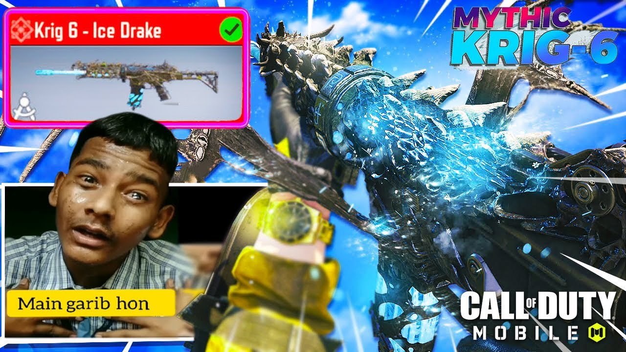 *NEW* MYTHIC KRIG 6 - ICE DRAKE | COD MOBILE | GAREEBON Ka First Lucky ...