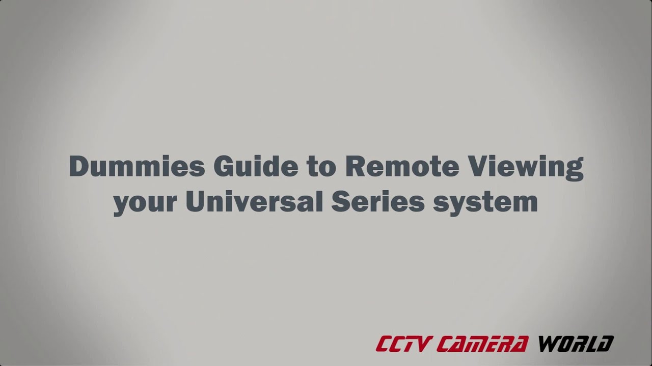 Dummies Guide for Universal Series Remote Viewing - YouTube