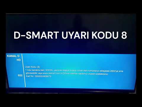 D-Smart uyarı kodu 8 hatası