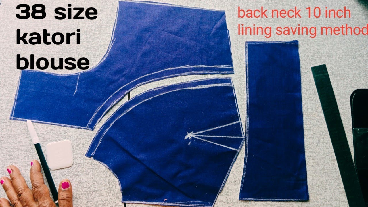 38 size katori blouse cutting measure/back neck 10 inch/Easy sew ...