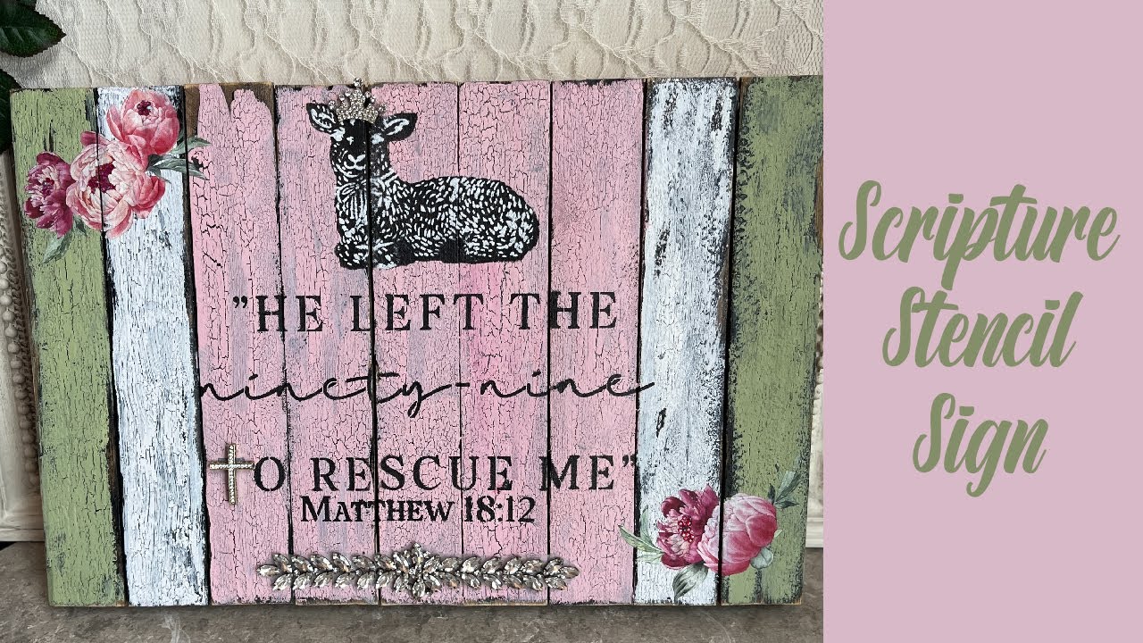 Scripture Stencil Sign | Dazzling DIY Sign - YouTube