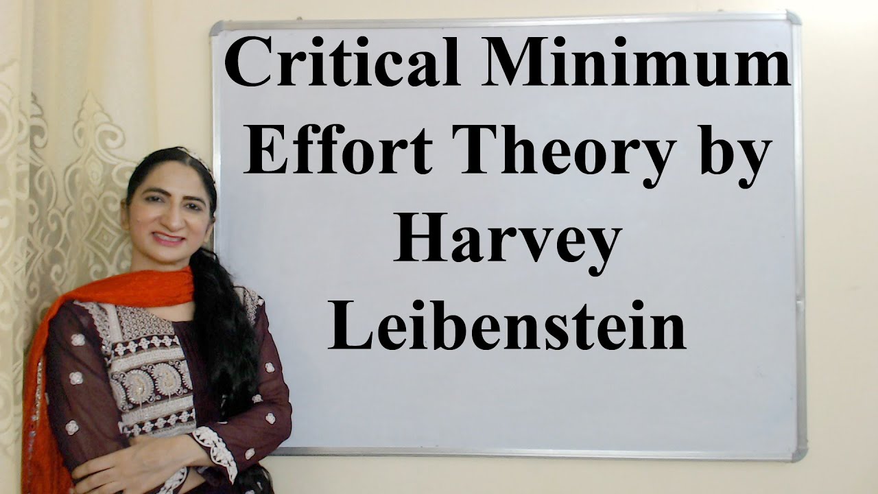 Critical Minimum Effort Theory by Harvey Leibenstein - YouTube