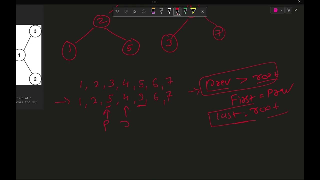 99 Recover Binary Search Tree leetcode using Python - YouTube