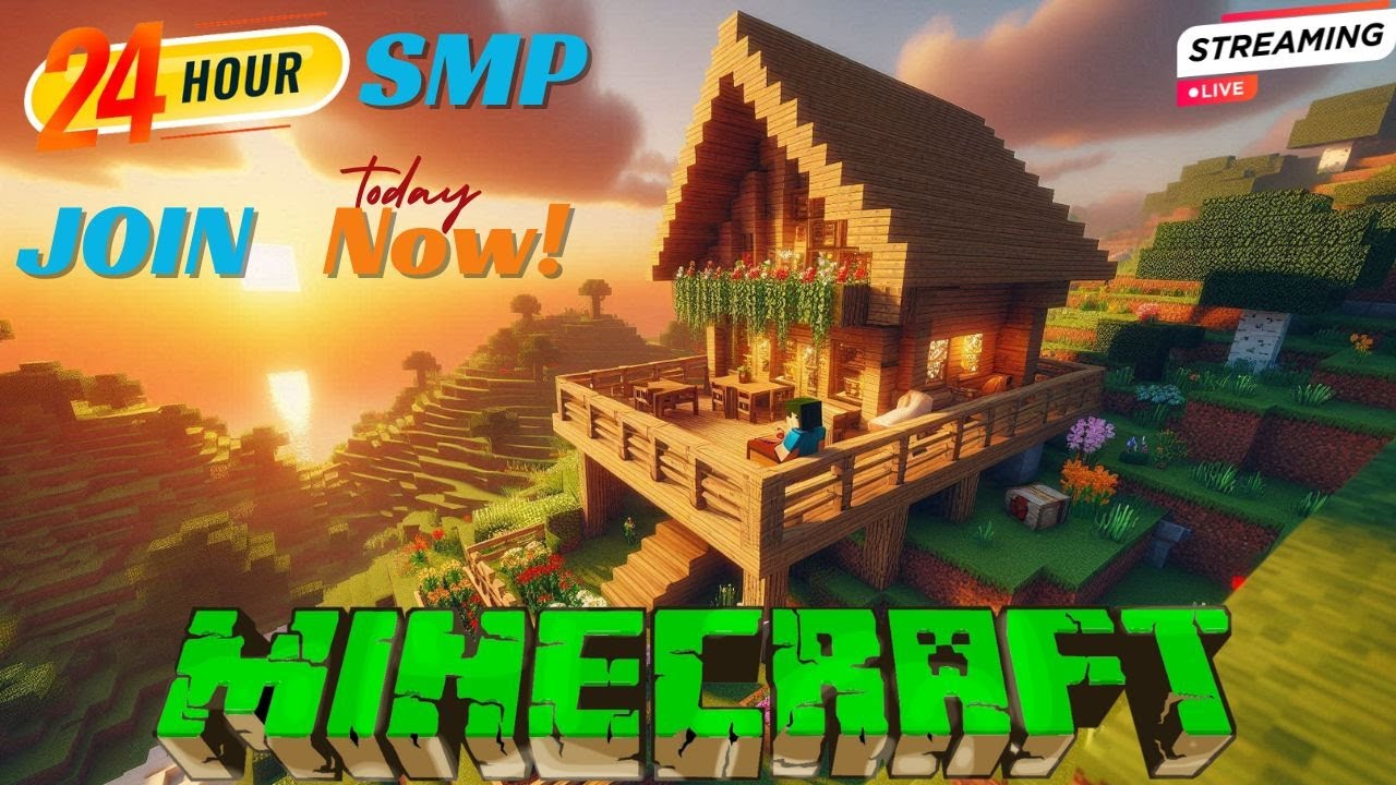 🔴Join our latest SMP let's play togather and making base | SMP 24X7 ...