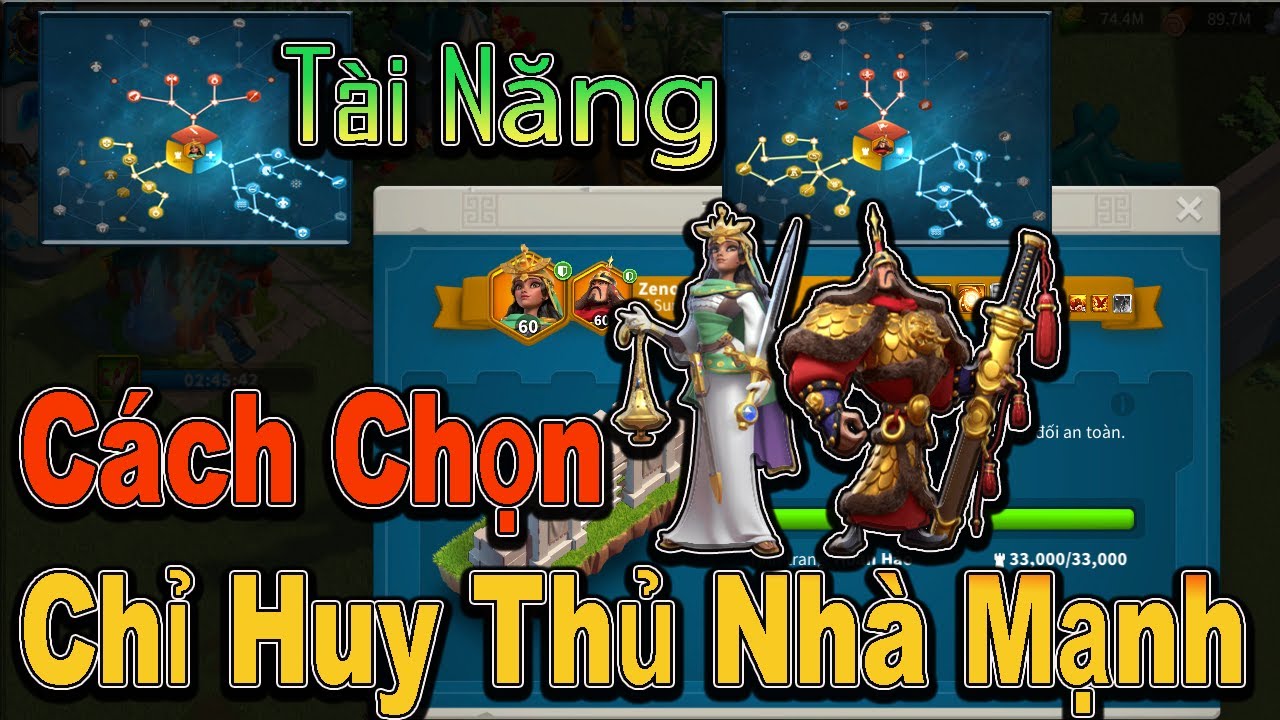 Chọn chỉ huy thủ Nhà Như thế nào cho mạnh. Nâng tài năng đồn trú cho Yi ...