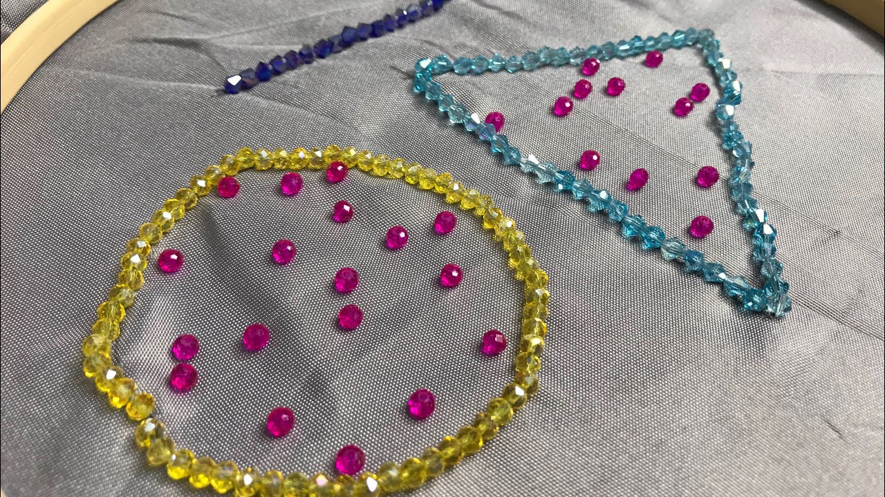 2021 DIY Hand Beaded Stitches tutorial for beginners *how to bead on ...