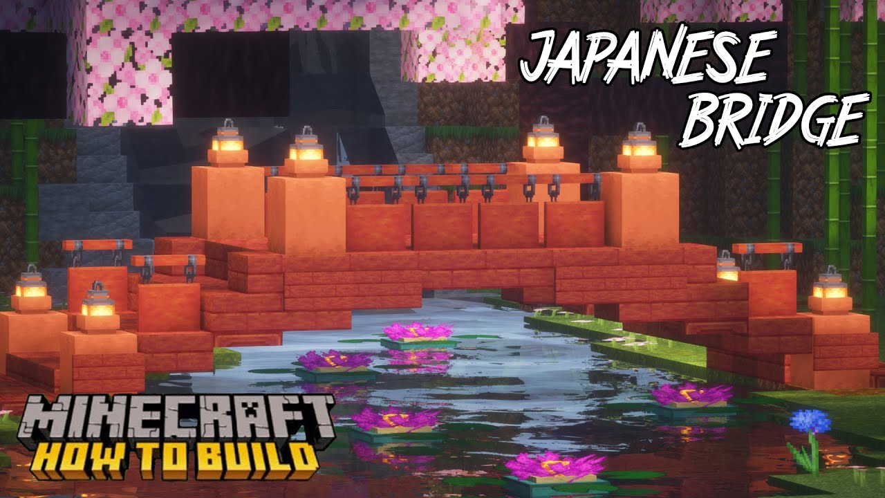 Minecraft: Japanese Bridge Tutorial | Japanese Village Part 2 - YouTube