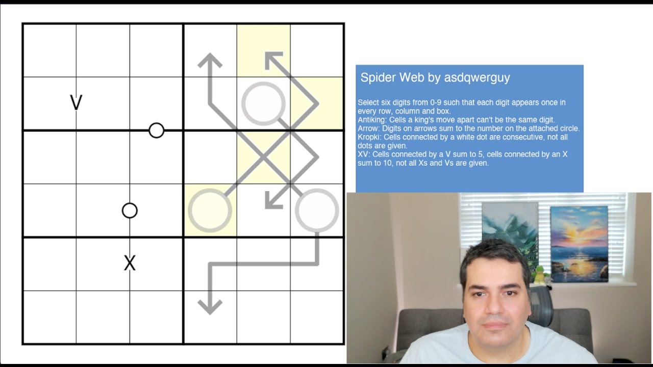 Spider Web - a 6 x 6 Sudoku Grid full of intrigue - YouTube