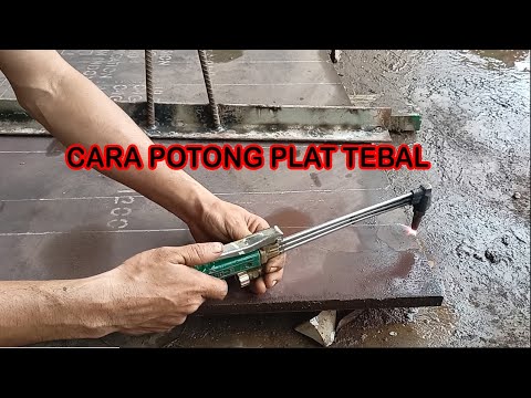 Cara Potong Plat Besi Tebal | Pemula Wajib Tau - YouTube