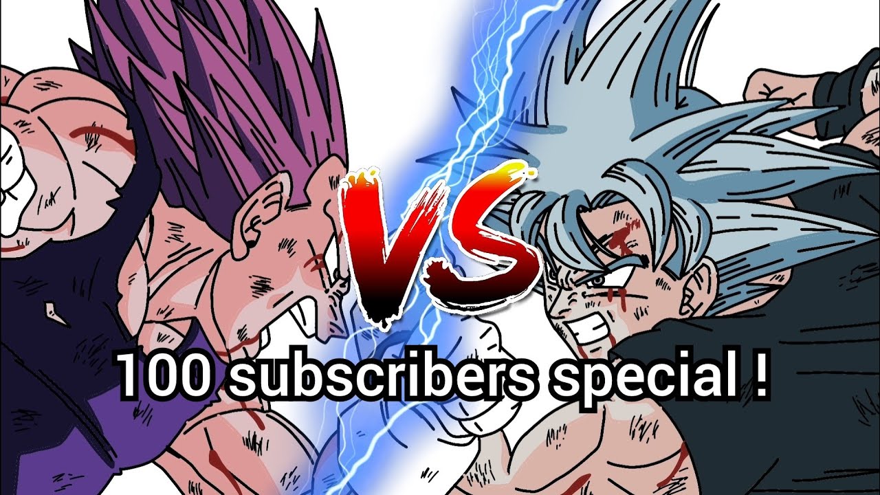 Goku VS Vegeta 100 subs special - Dragon Ball Z fan animation - YouTube