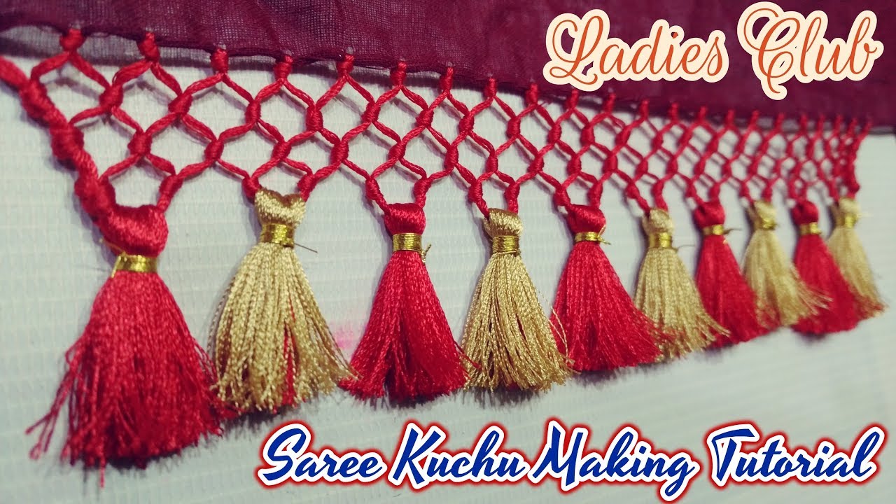 Saree Kuchu/Tassels making video for beginners I New Kuchulu design I ...