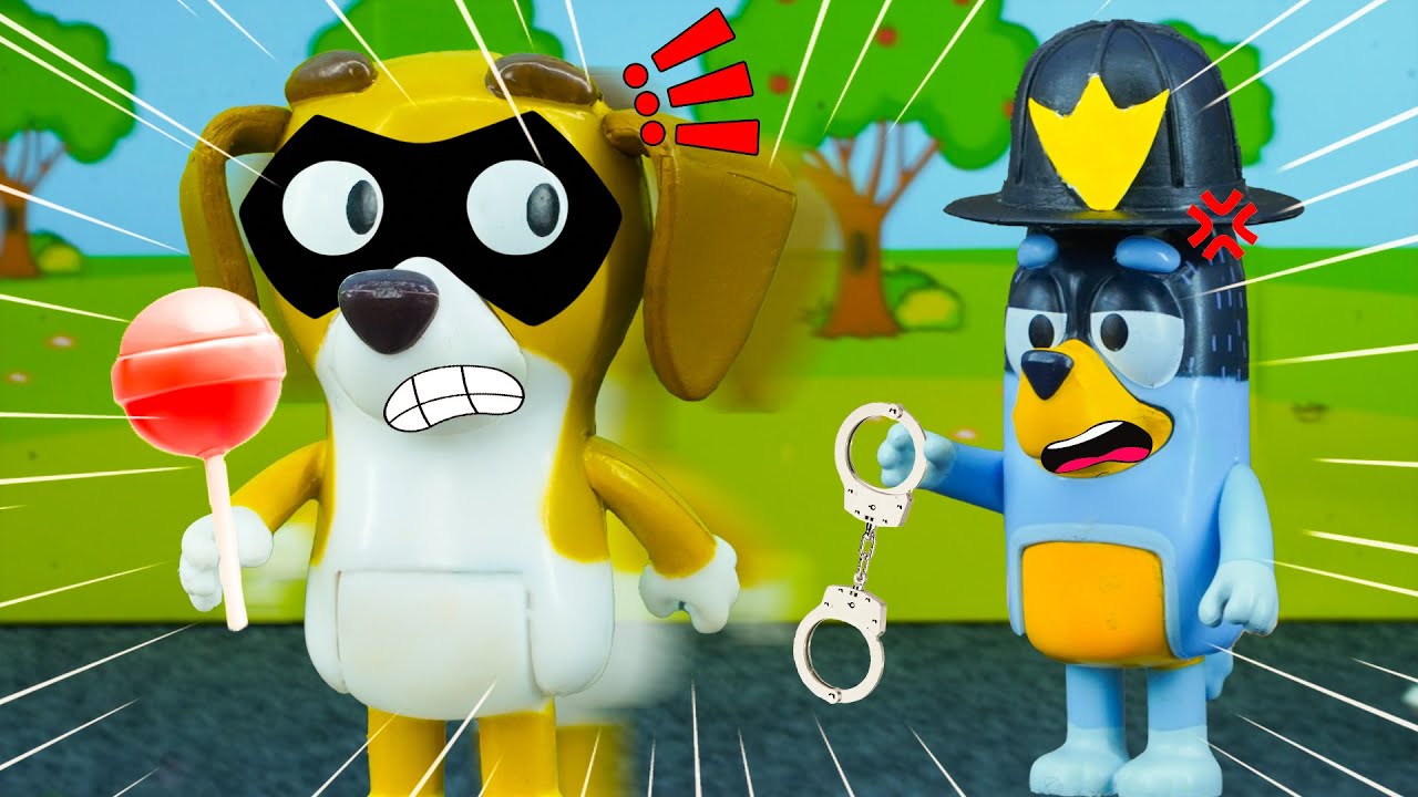 Bluey Police Officer Catches Bad Guy | Kids Songs & Nursery Rhymes ...