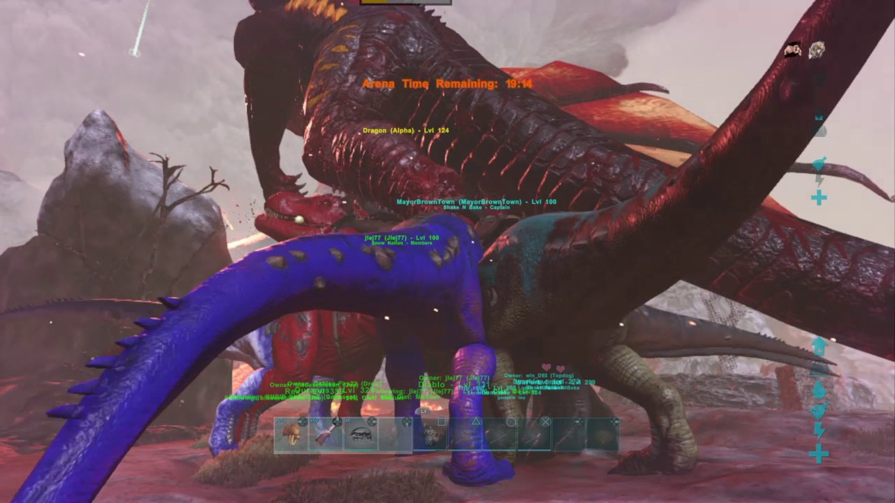 ARK: Survival Evolved: Alpha Dragon Boss fight glitch PS4 Gameplay ...