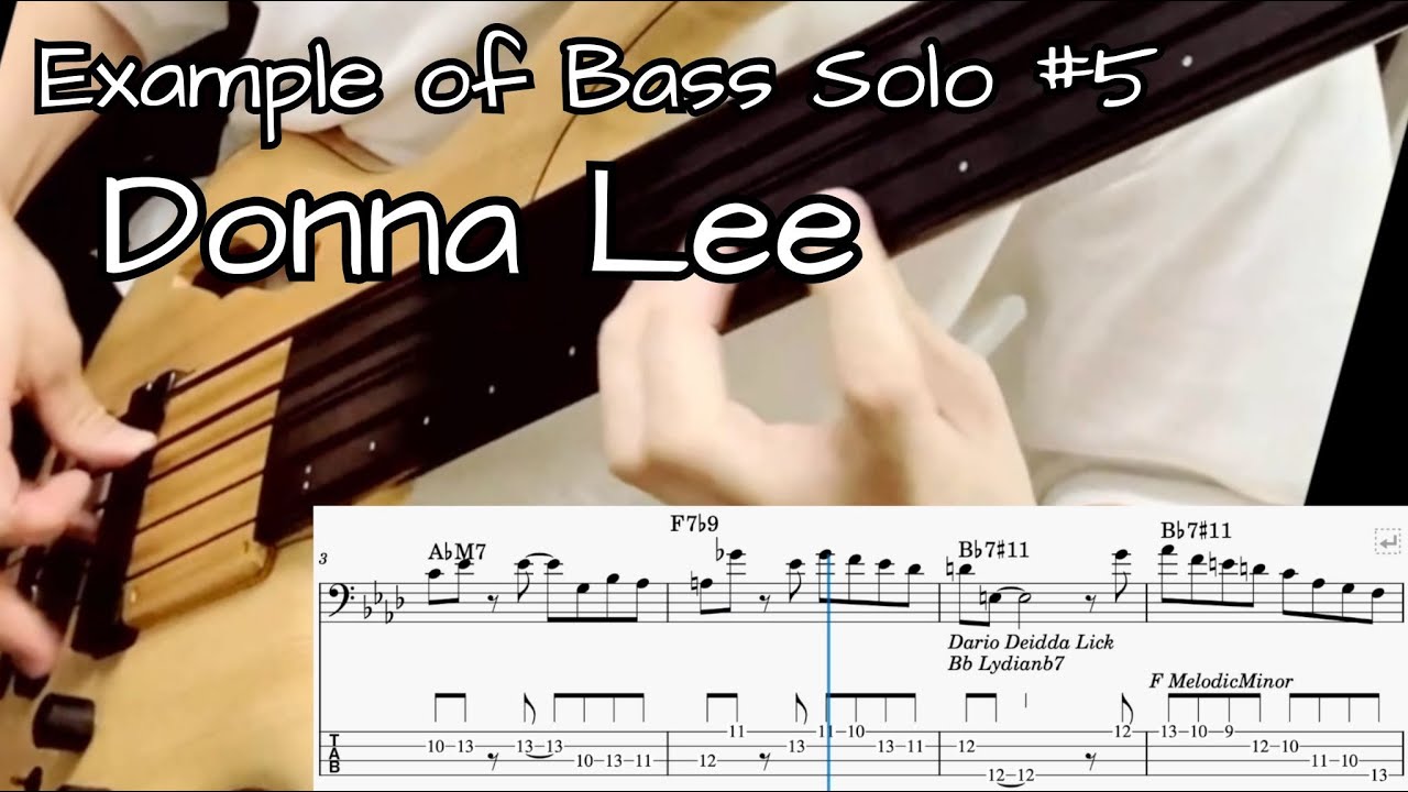 Donna Lee【Example Of Bass Solo♯5】 - YouTube