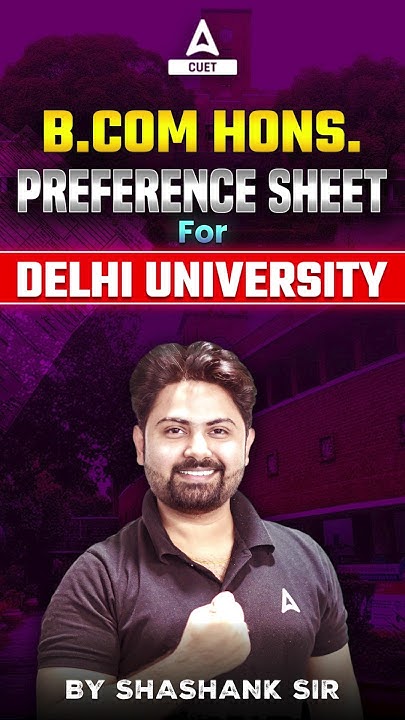 Delhi University B.Com Hons Preference Sheet 🧾 #shorts - YouTube