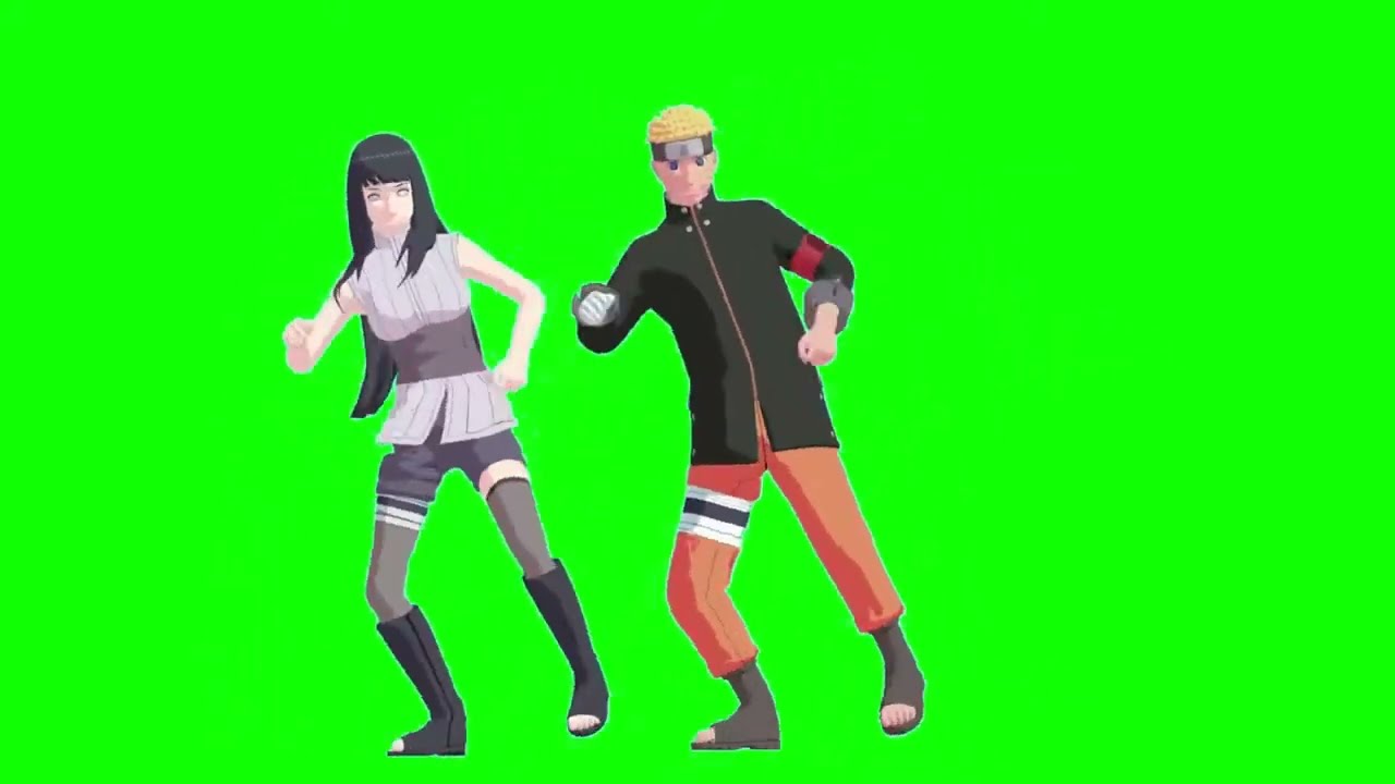 NARUTO & HINATA Dance Green Screen 【NARUTO MMD】 - YouTube
