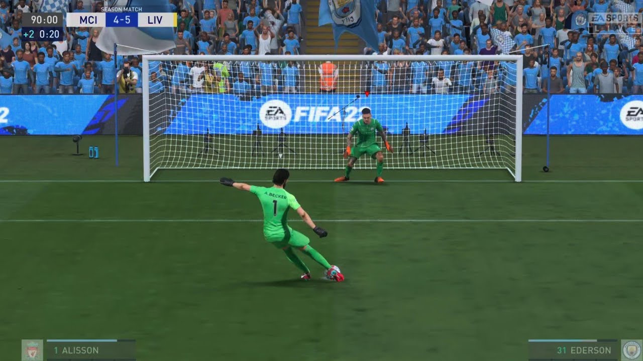 FIFA 22 PS5 - Alisson takes last minute penalty - YouTube