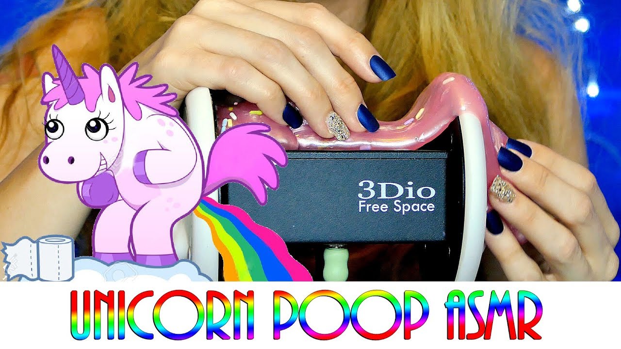 ASMR Unicorn Poop Sprinkle Slime Ear Massage /w Adrienne - YouTube