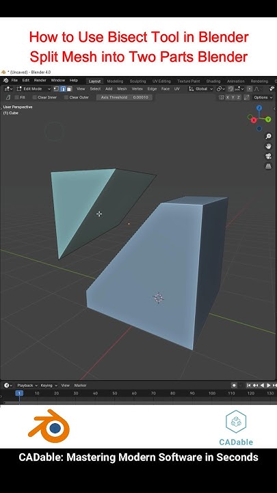 How to Use Bisect Tool in Blender - Split Mesh into Two Parts Blender #SetOrigintoGeometry # ...