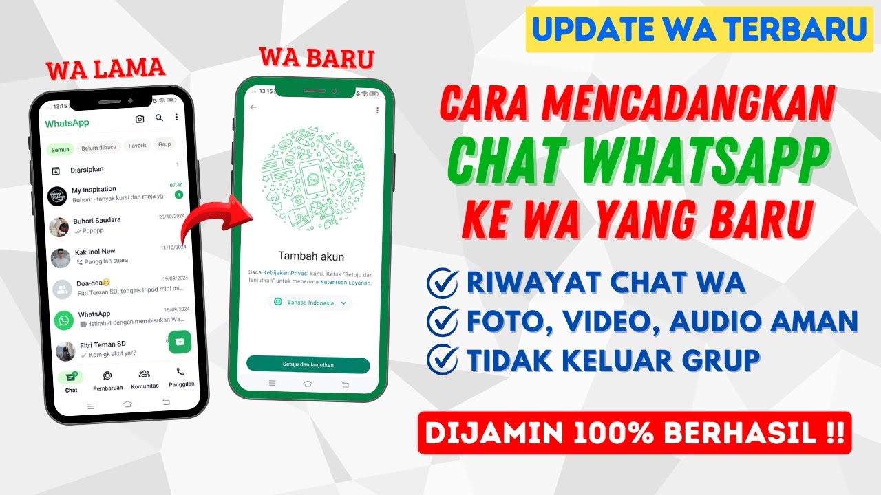 Cara Mencadangkan Chat WA Ke WA Yang Baru - YouTube
