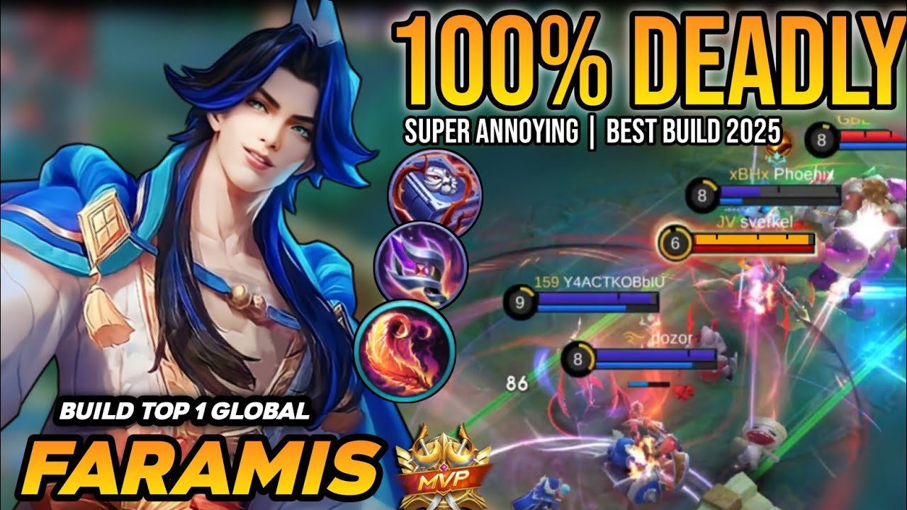 FARAMIS BEST BUILD 2025 | BUILD TOP 1 GLOBAL FARAMIS GAMEPLAY | MOBILE ...