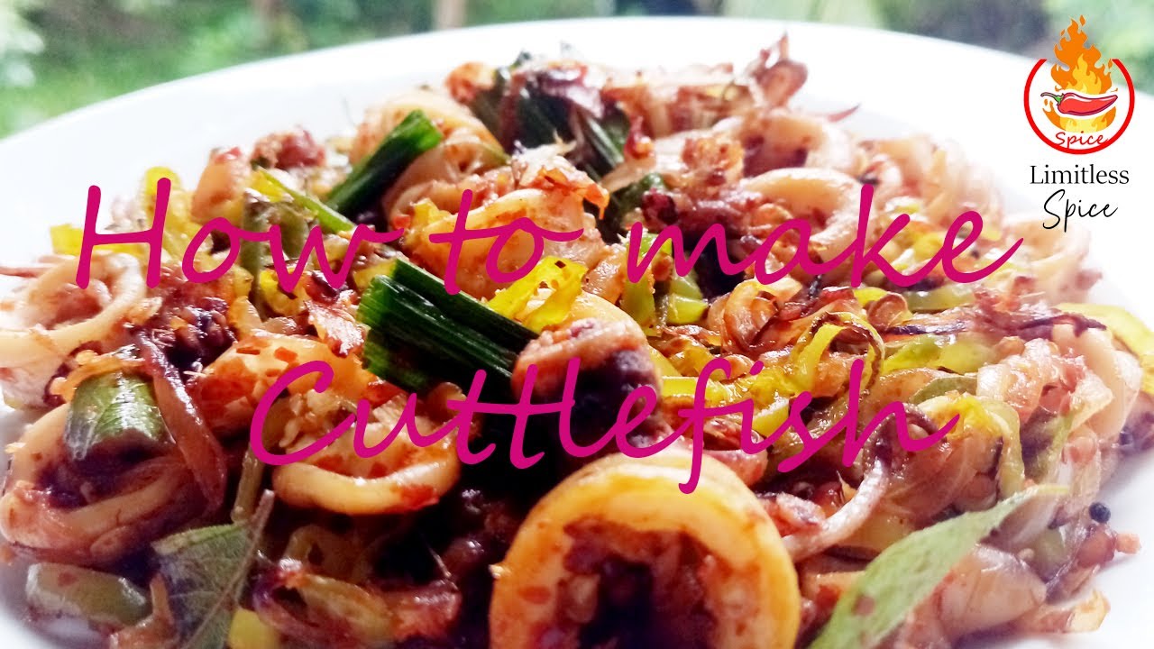 How To Make Spicy Fried Cuttlefish - YouTube