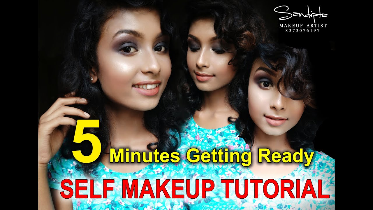 Makeup within 5 min -Self makeup tutorial - Glamorous makeup - Quick ...