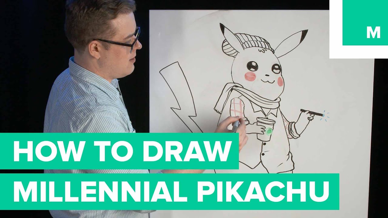 How to Draw Millennial Pikachu | Bob Draws - YouTube