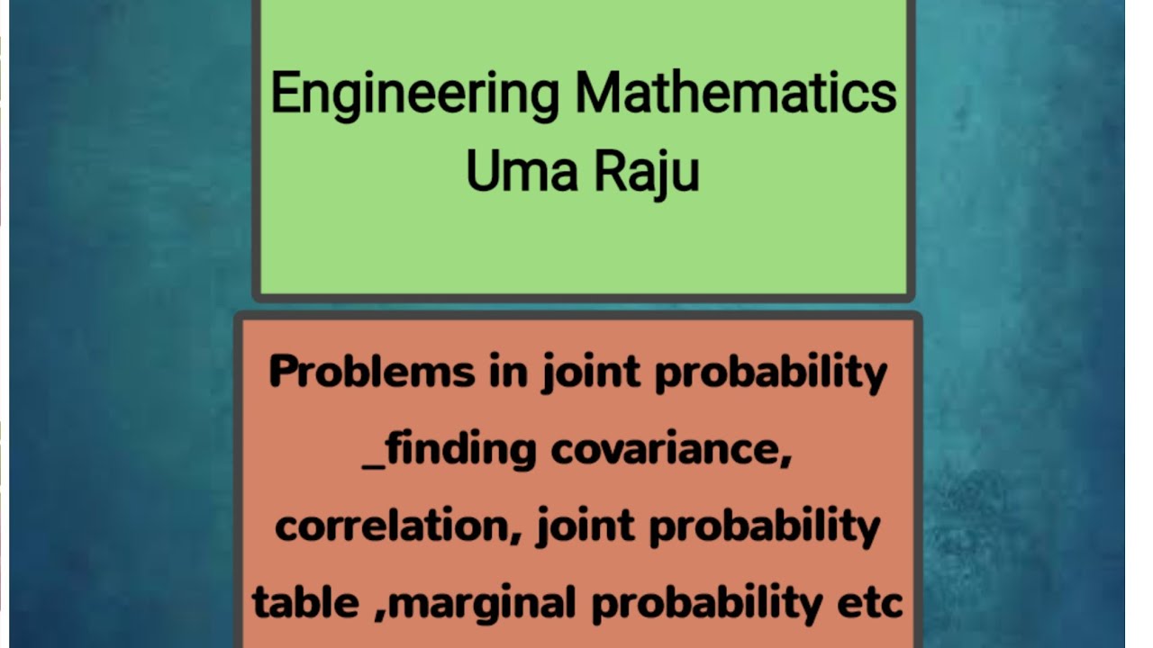 joint probability problems _part 2 - YouTube