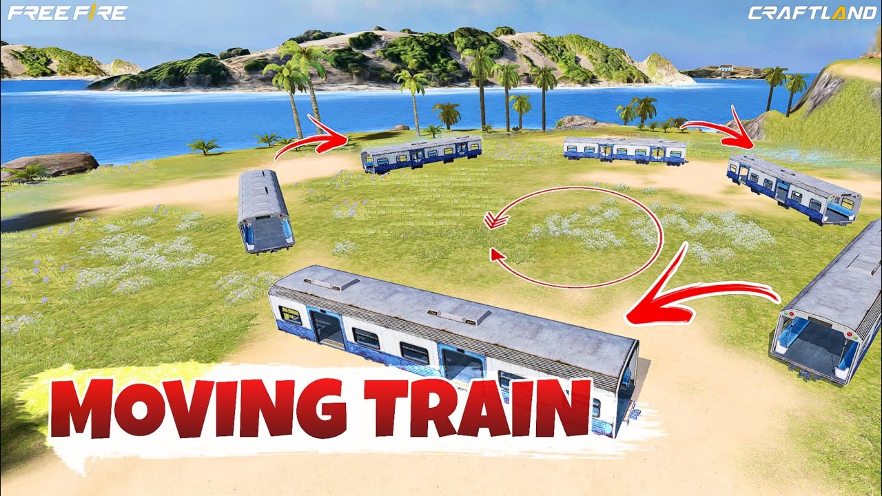 How to Make Moving Train in Loop Freefire Craftland - YouTube