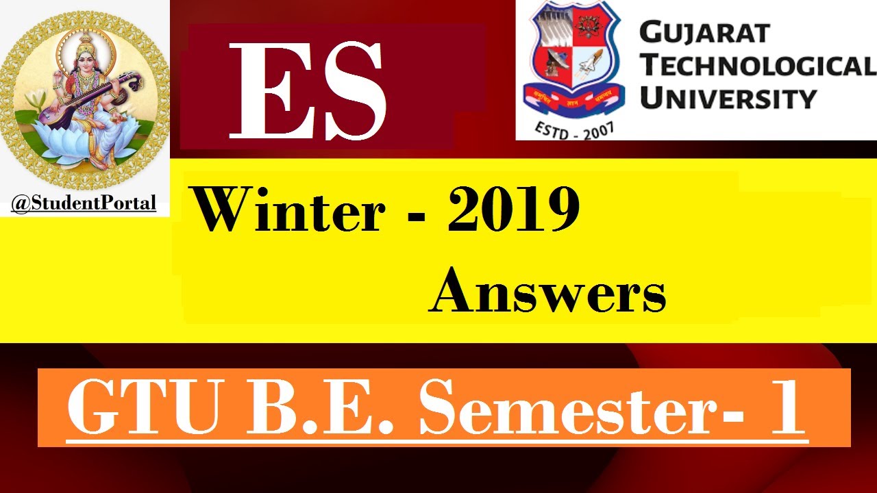 ES Question paper with answers | ES IMP | GTU BE 1st year | 3110007 ...