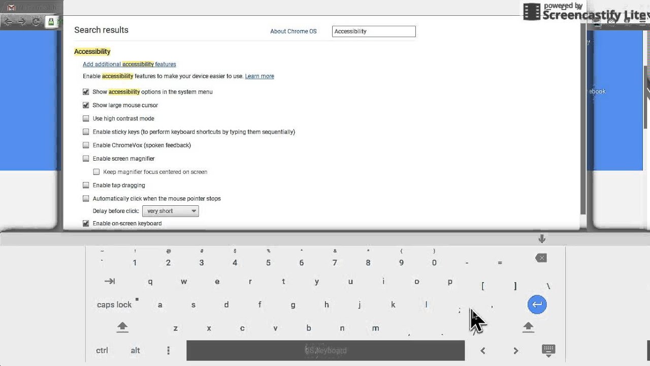 Chromebook (Chrome OS) Accessibility Features - YouTube