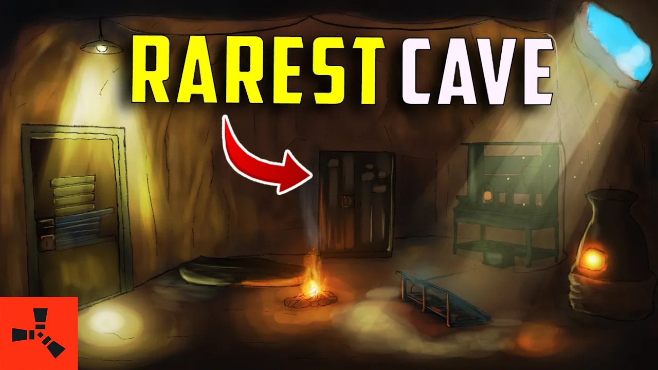 I Built inside of the rarest cave in Rust.. - YouTube