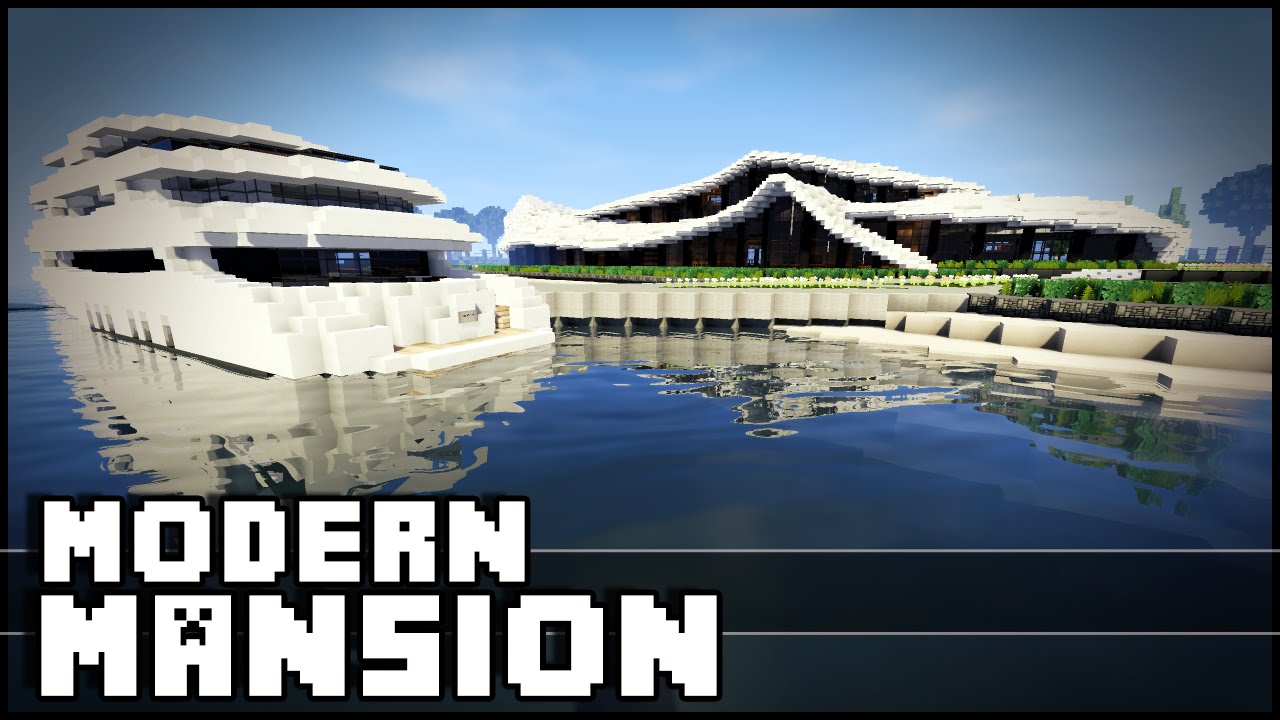 Minecraft - Modern Organic Mansion & Yacht! - YouTube