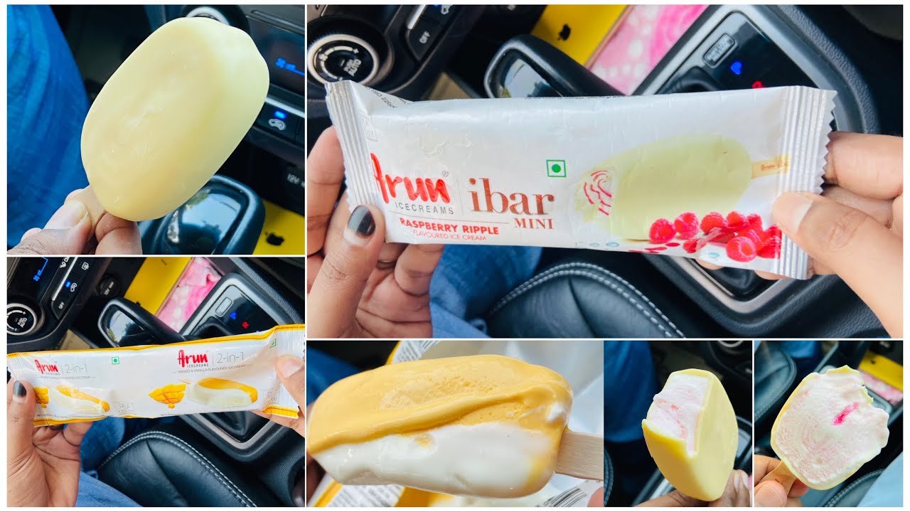 Arun Ice Creams || Raspberry Ripple ₹30 || 2 in 1 Mango & Vanilla ...