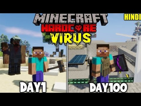 SURVIVING FOR 100 DAYS IN ZOMBIE VIRUS MINECRAFT IN MINECRAFT HARDCORE ...