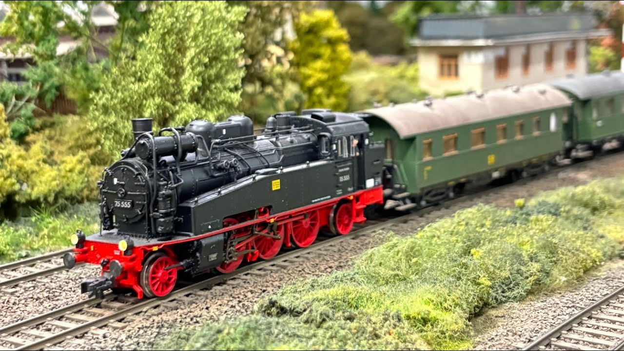 Gützold BR 75 555 H0, Modelleisenbahn Dampflok, DR Anlage HO, Deutsche ...