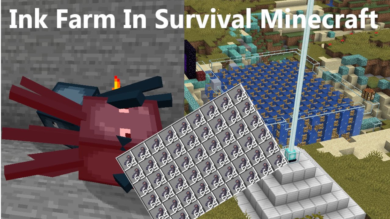 Building An Ink Farm In Survival Minecraft - UnorthoBlocks Ep 28 - YouTube