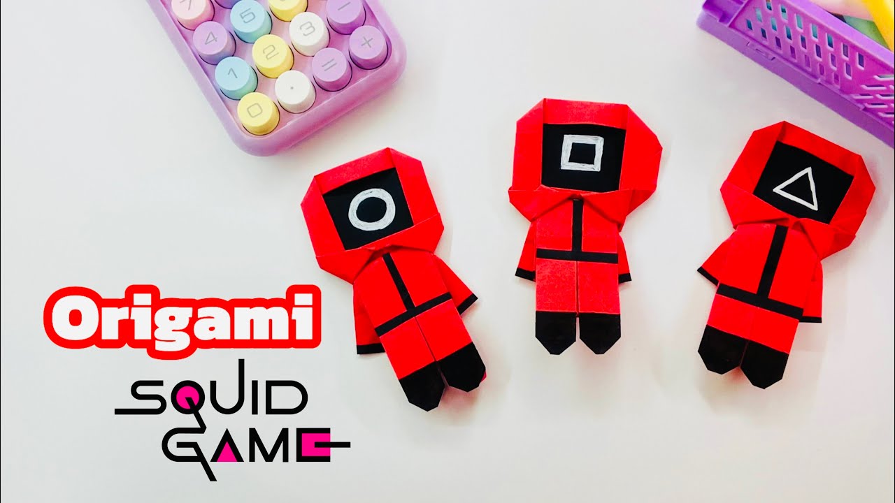 DIY SQUID GAME Mask Guard Paper Craft | Como fazer os bonecos do Squid ...