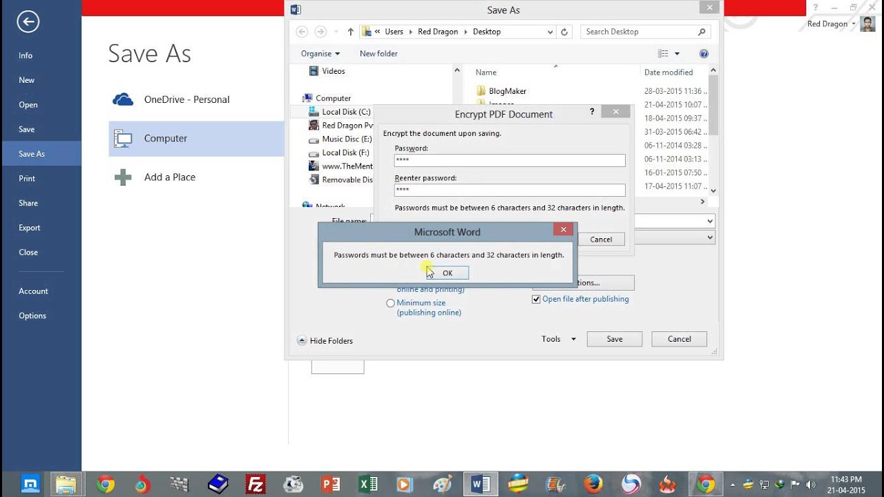 Microsoft Word 2013 Video Tutorial in Bengali (Part-13) Save file as ...