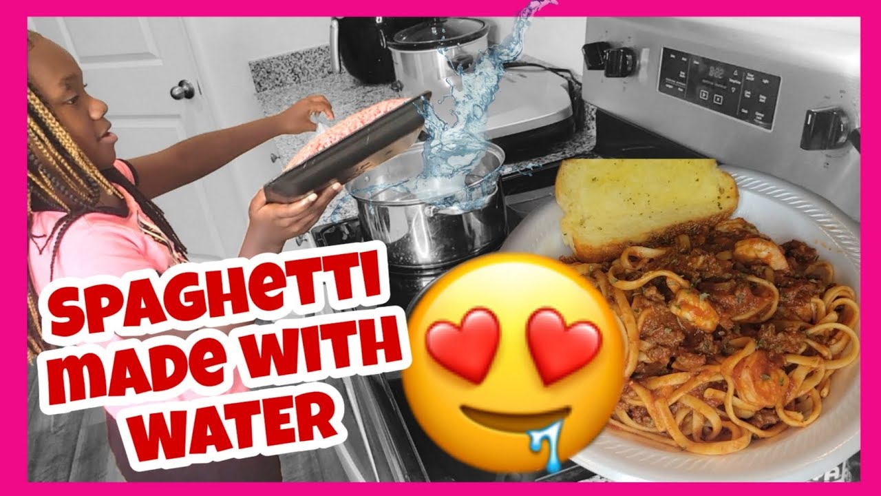 How to cook Spaghetti with WATER 💧 with Chef Kaila 👩‍🍳 - YouTube
