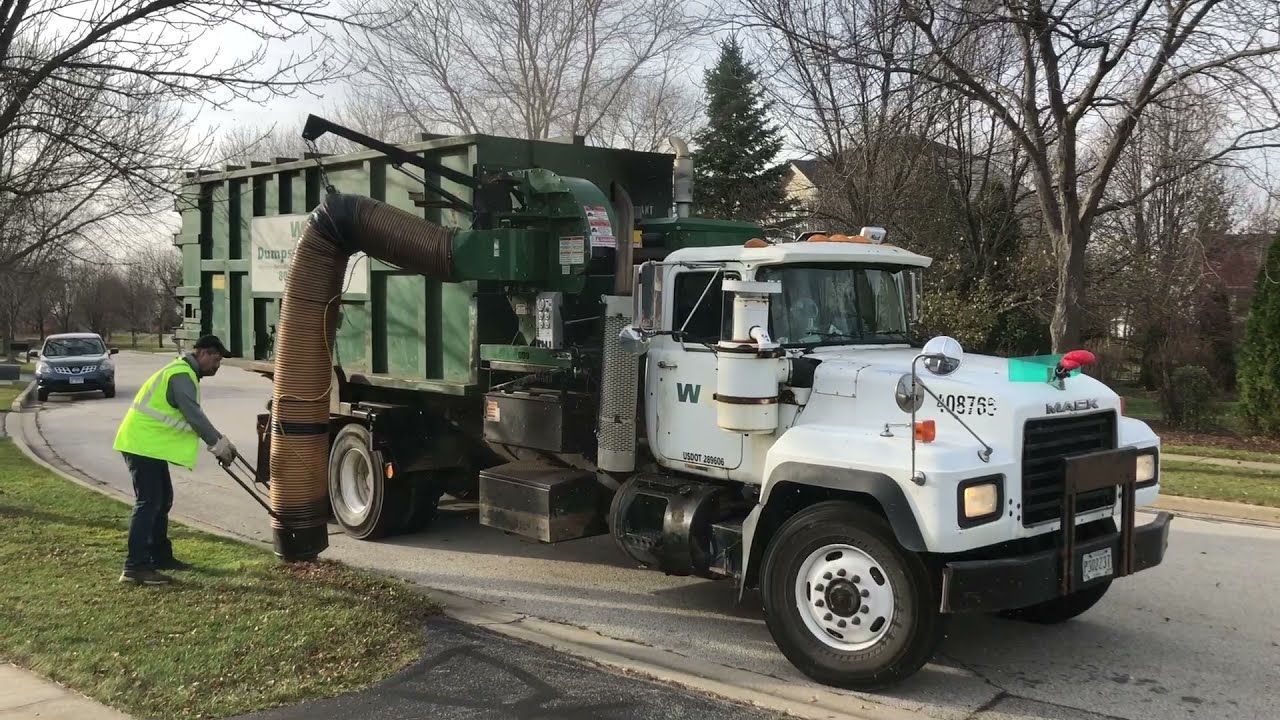 Custom Waste Management Mack RD Roll Off Leaf Vac - YouTube