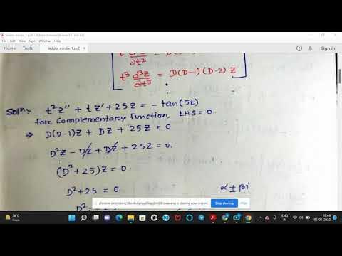 Cauchy Euler equation using a Variation of Parameter. #gate #gatemathematics # ...