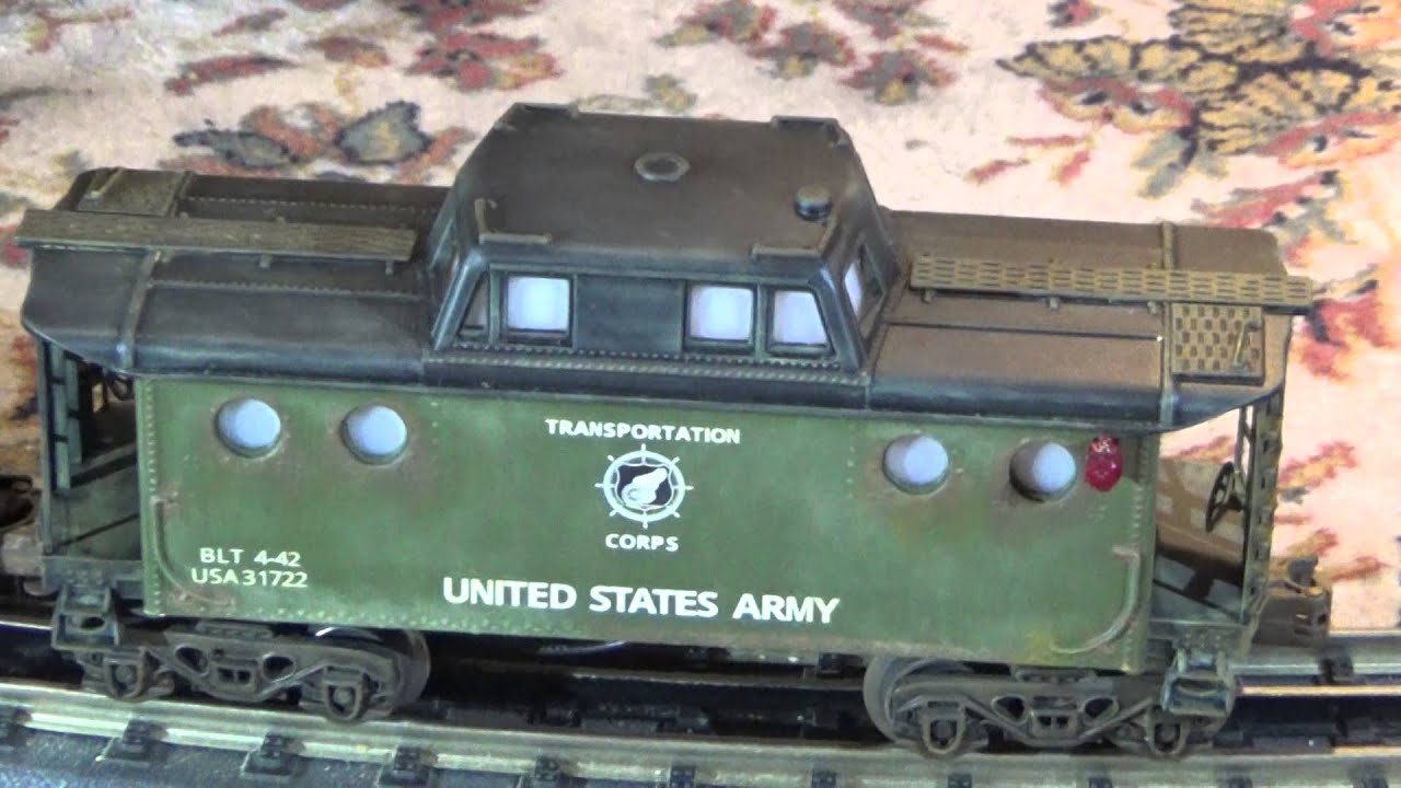 Lionel O Scale 3 Rail U.S. Army Transportation Corps Porthole Caboose ...