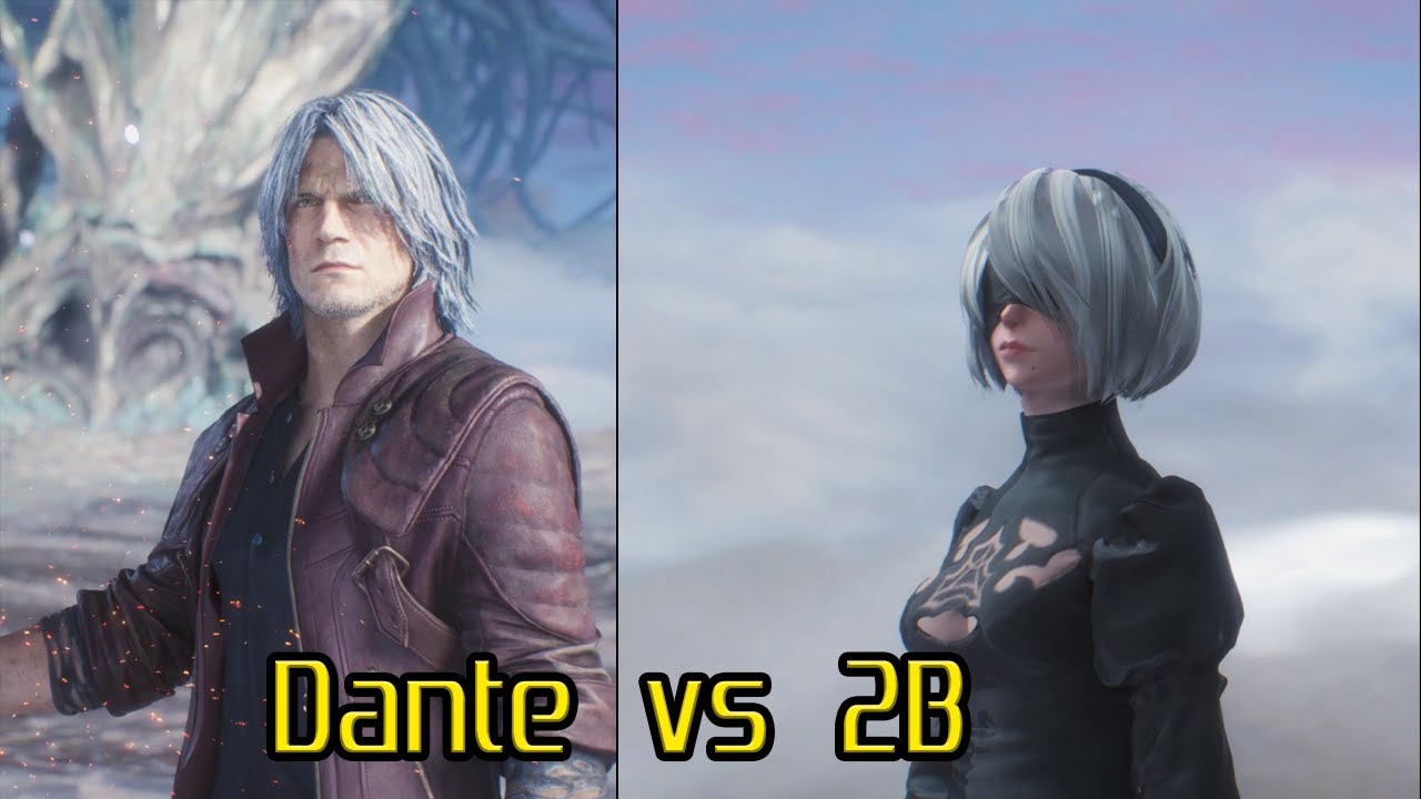 Dante vs 2B (Nier Automata) - Devil May Cry 5 Mods - YouTube