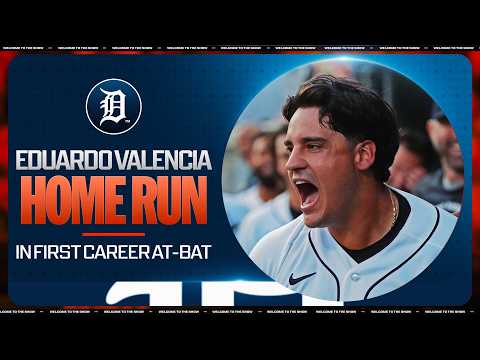 DEBUT DINGER IN DETROIT! 🔥 Eduardo Valencia hits a home run in his FIRST CAREER AT-BAT! 😤