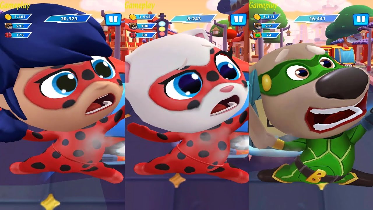 Talking Tom Hero Dash New Update 2025 New Character Miraculous Ladybug ...