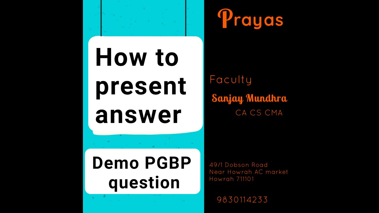 Writing Pattern In Exam Prayas By CA Sanjay Mundhra CS CMA Writing Pattern In Exam Prayas By CA Sanjay Mundhra CS CMA