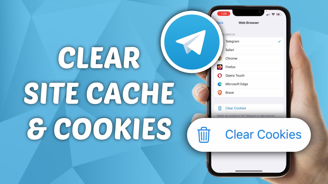 How to Clear Website Cache and Cookies in Telegram - YouTube