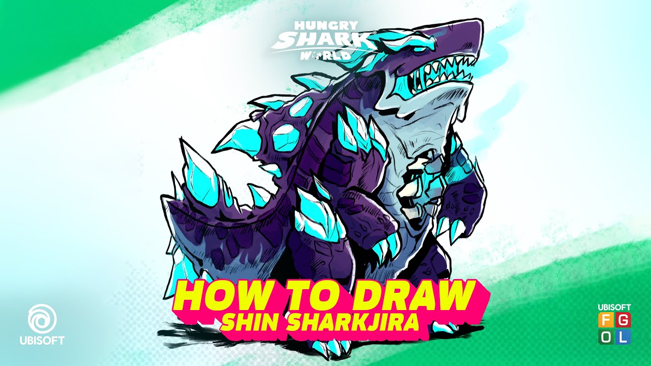 Hungry Shark | How to draw Shin Sharkjira - YouTube